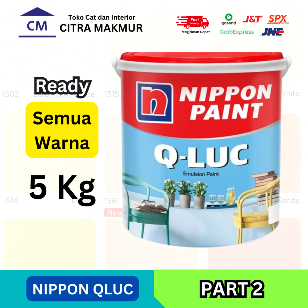 Jual (PART 2) Nippon QLUC 5 Kg - (Cat Tembok Nippon Paint HEMAT ...