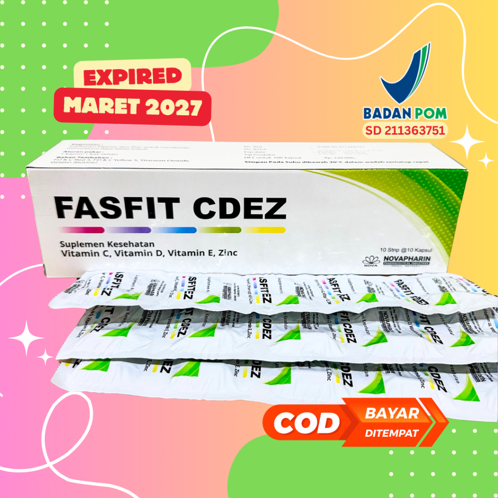 Jual FASFIT CDEZ BOX 10 Strip ( 100 KAPLET ) / Multivitamin / Vitamin C ...