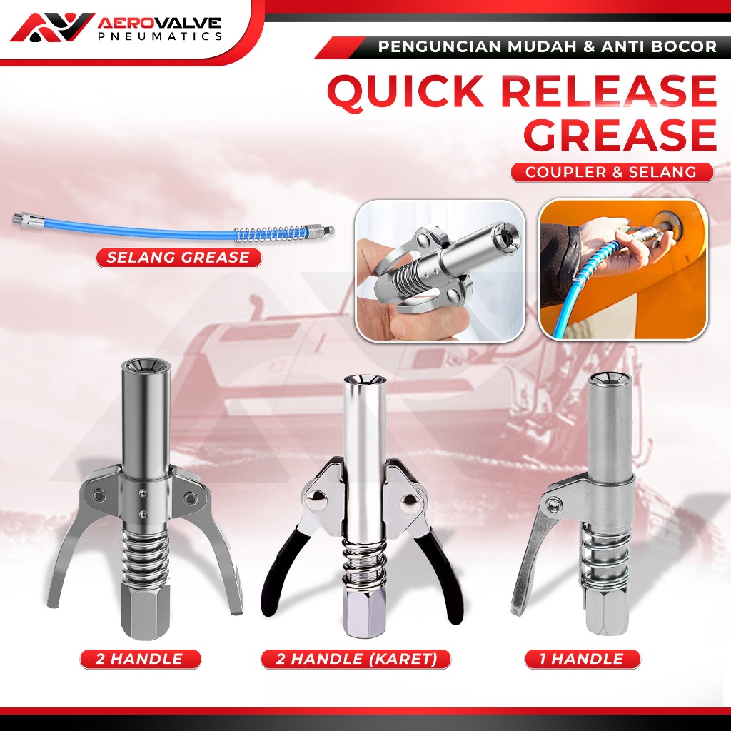 Jual Kepala Pompa Grease Gun Coupler Alat Aplikasi Minyak Gemuk ...