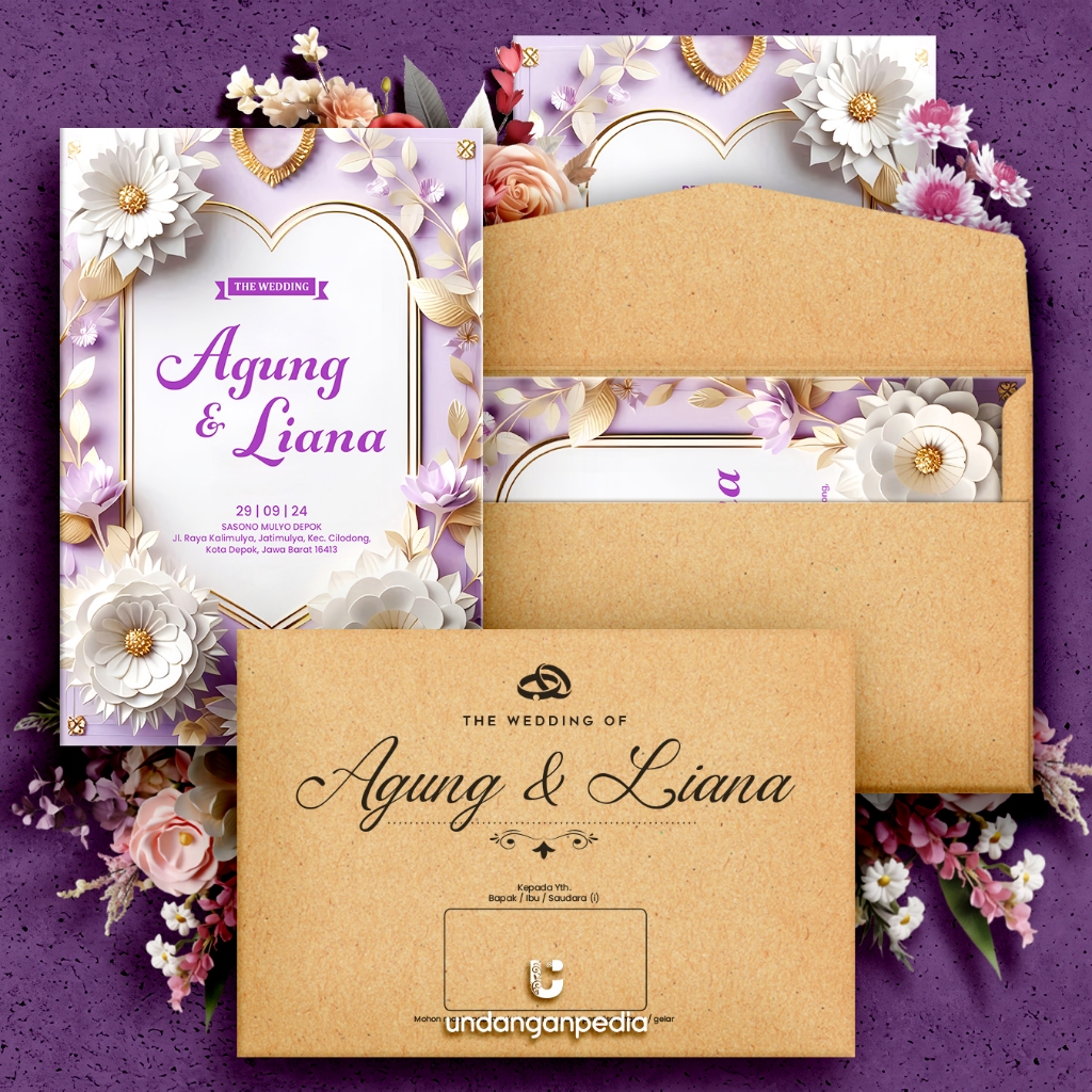 Jual Undangan + Amplop. Undangan Pernikahan Laminating / Laminasi ...