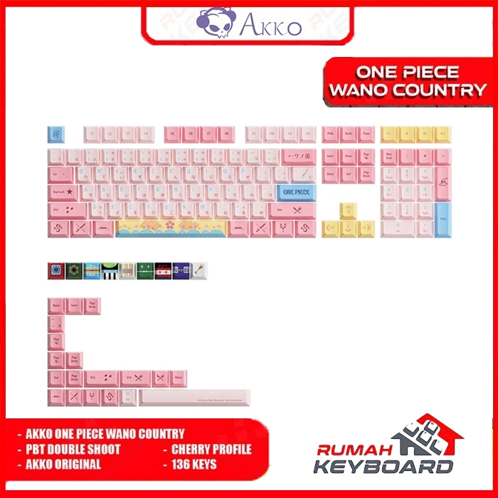 Jual AKKO - Cherry - One Piece Wanno Country - Pbt Keycap - Keycap ...