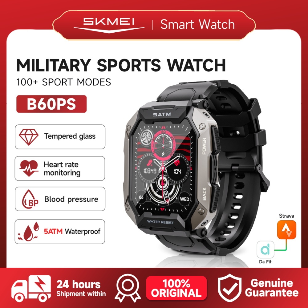 Jual Skmei B60Plus Jam Smartwatch Anti Air Jam Pintar Pria 1.81inch Full Touchscreen Jam Tangan ...