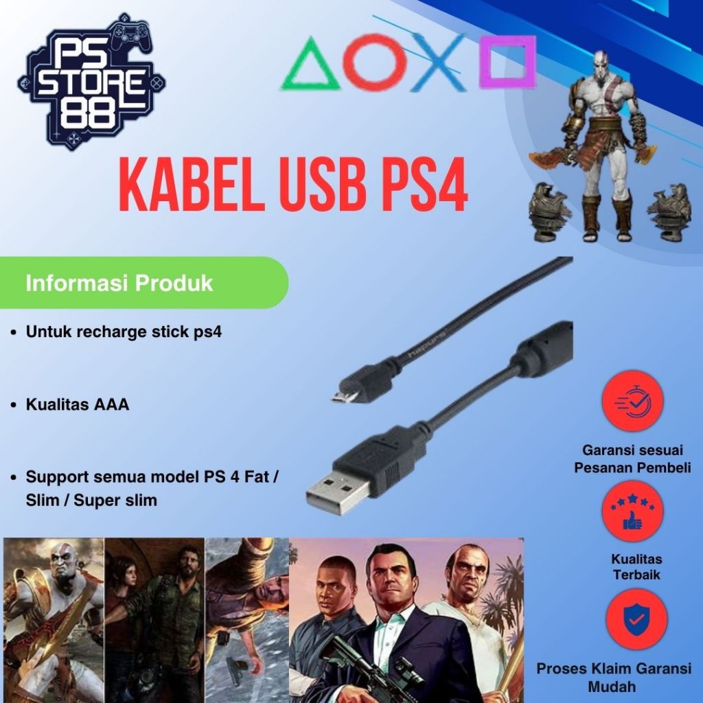 Jual KABEL USB STICK PS4 ( PREMIUM ) | Shopee Indonesia
