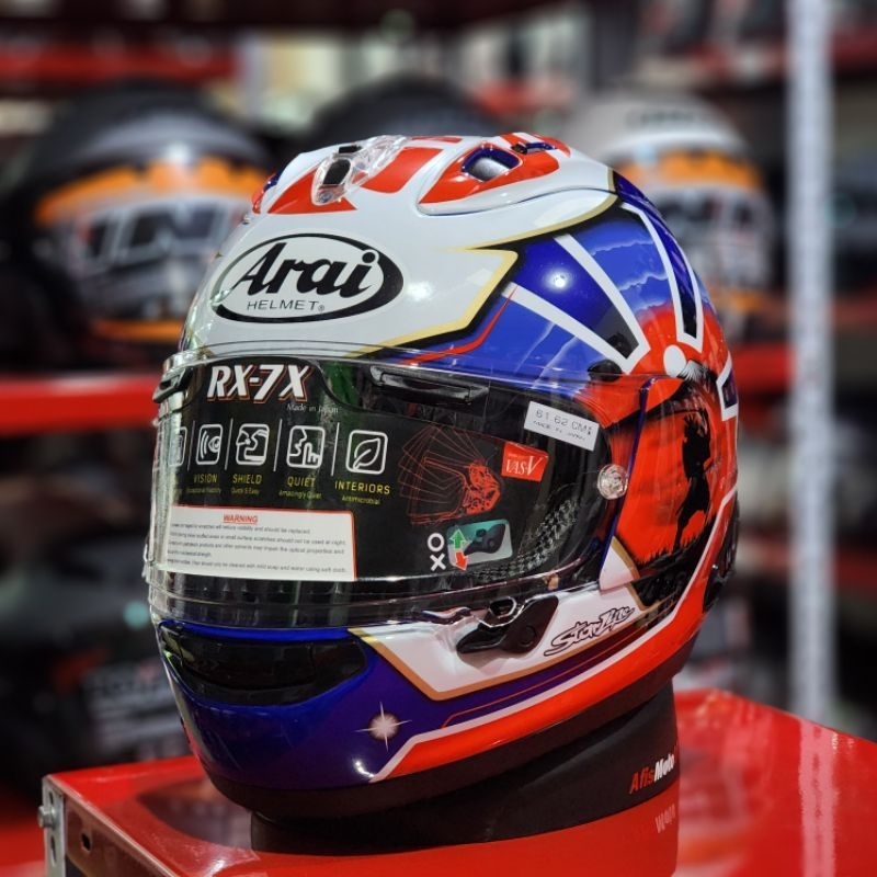 Jual helm Super copy RX7X pedrosa samurai clone premium paket spoiler ...