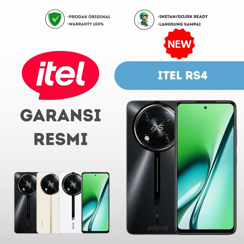 Jual itel RS4 nfc ( 8GB+128GB / 12GB+256GB ) up to ram 12+12 24GB garansi resmi itel 1 Tahun ...