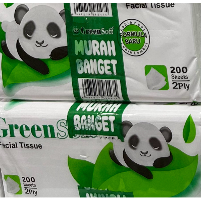 Jual [COD] Tisu GreenSoft 200 Sheet [ISI 2 PACK]- Tisu GreensoftFacial ...