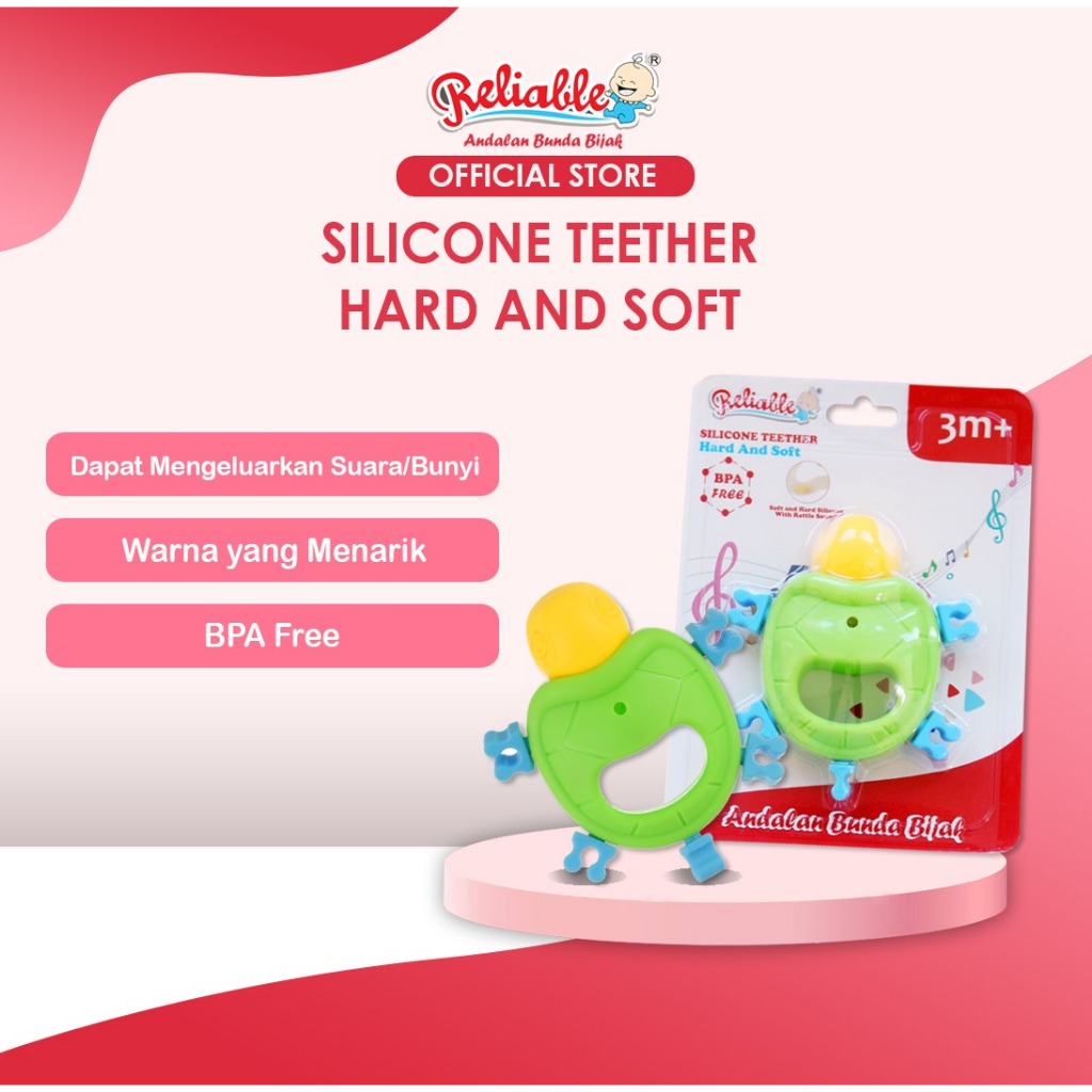 Jual Reliable Gigitan Bayi Silicon Teether Hard and Soft BPA Free ...