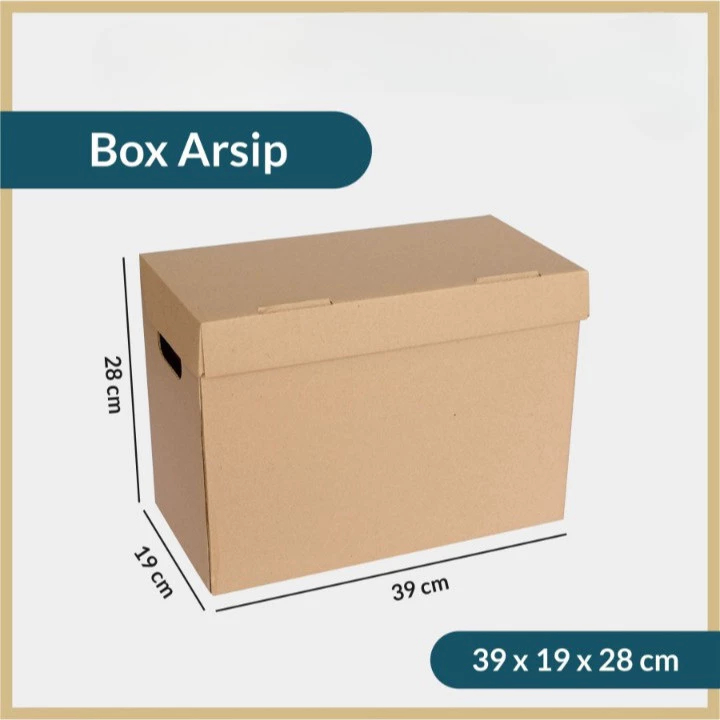 Jual 10 pcs kardus arsip dokumen box map folder file kantor cokelat polos penyimpanan berkas ...