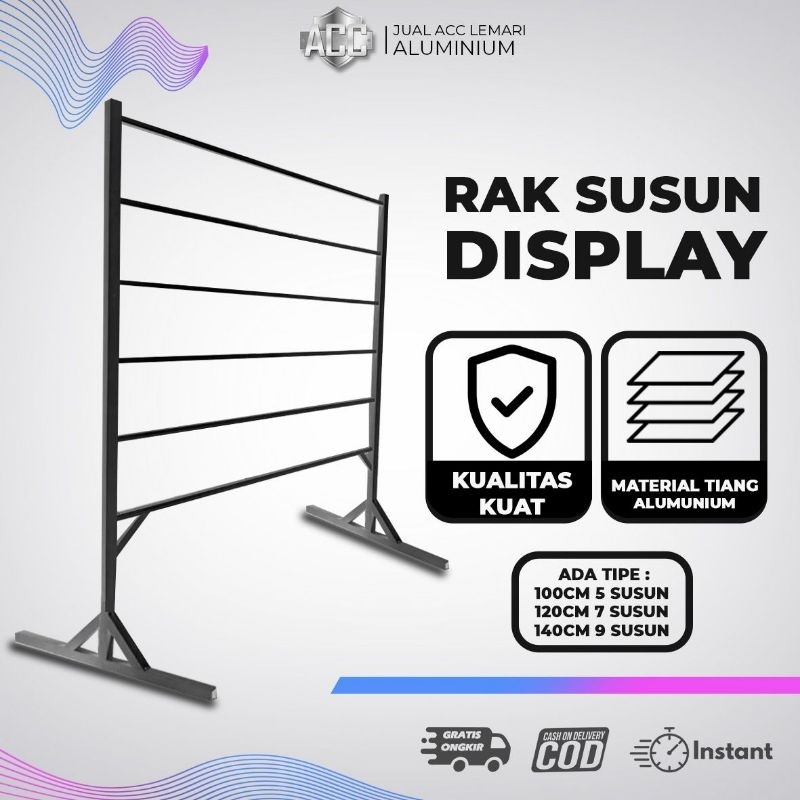 Jual Rak Display Susun dengan Roda - Untuk Jilbab, Hijab, Kerudung ...