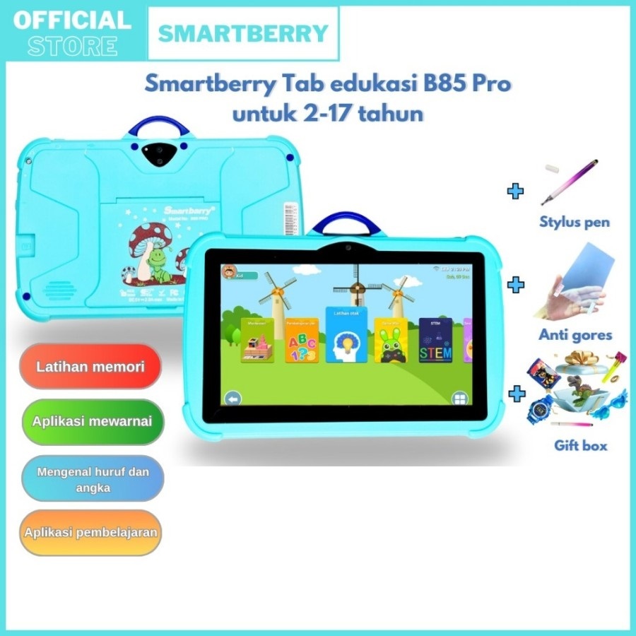 Jual SMARTBERRY SMART2030 KIDS STUDY TAB B85 PRO Kids Tablet - Biru ...
