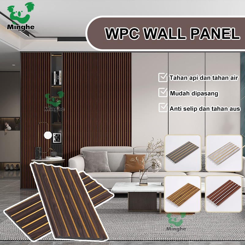 Jual Wall Panel Dinding DekorasiRumah Mewah / WPC Wall Panel / Woodpanel Motif Kayu 2.9Meter ...