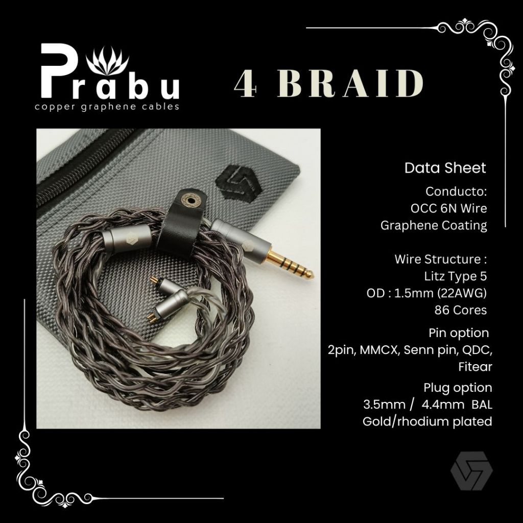 Jual Kabel Upgrade VJC Prabu (Copper Graphene) 4 Braid For In Ear ...