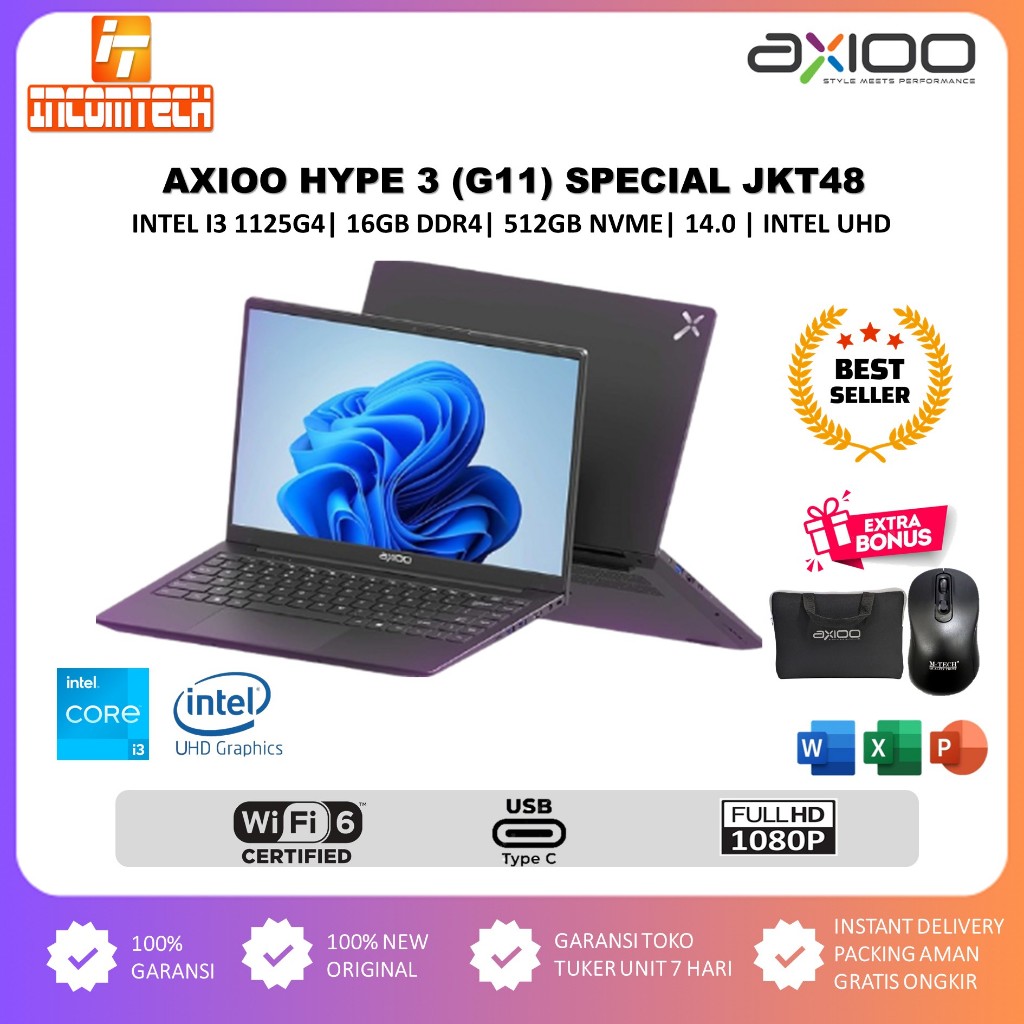 Jual Promo Laptop Gaming Hype 3 (G11) intel i3 1125G4 RAM 16GB - 512GB ...