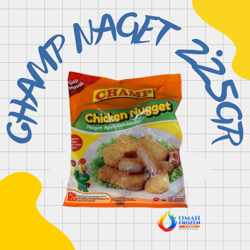 Jual Champ Naget Ayam Chicken Nugget 225gr (NON COD DAN REGULER DILUAR ...