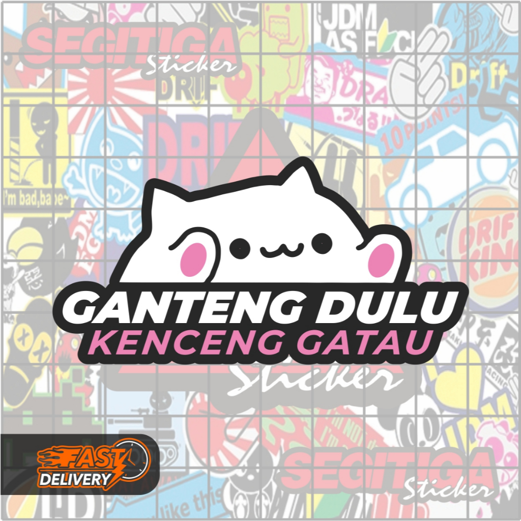 Jual Sticker Ganteng Dulu Kenceng Gatau Ukuran 8 x 4 Cm | Shopee Indonesia