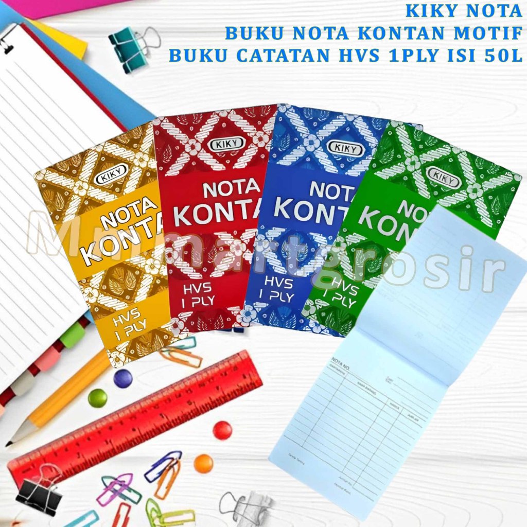 Jual Kiky / Buku Catatan Nota / Catatan Nota Kontan Hvs / 1ply Isi 50 ...