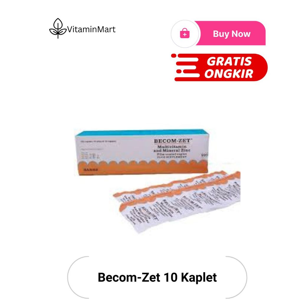 Jual Becom-Zet 10 Kaplet Multivitamin dengan Vitamin C & Zinc | Shopee ...
