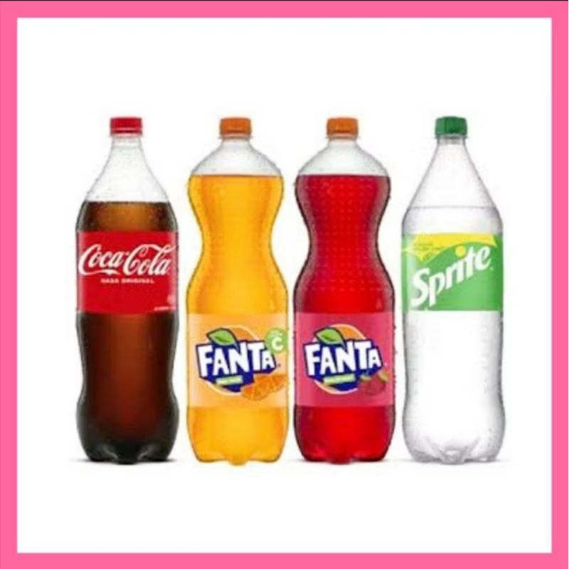 Jual coca cola fanta sprite minuman soda softdrink botol besar jumbo 1500 ml 1.5 liter 390 ml ...