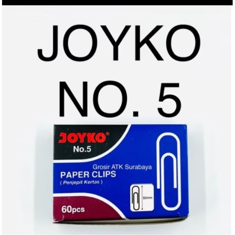 Jual PAPER CLIP NO.5 JOYKO ( harga 10 kotak kecil ) | Shopee Indonesia