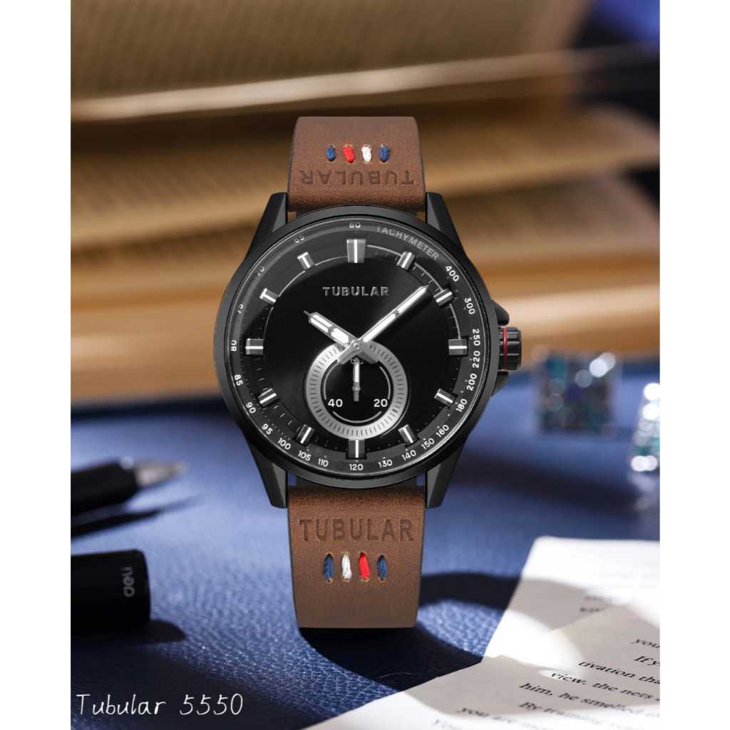 Jual Jam Tangan Original Pria Tubular 5550 Analog Strap Kulit | Shopee ...