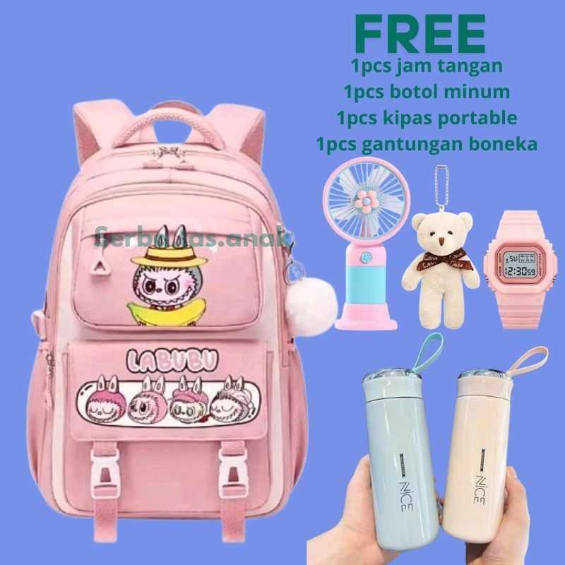 Jual READY Tas labubu Anak BANYAK BONUSNYA COMBO HEMAT Tas Sekolah Anak Perempuan Motif Lucu ...