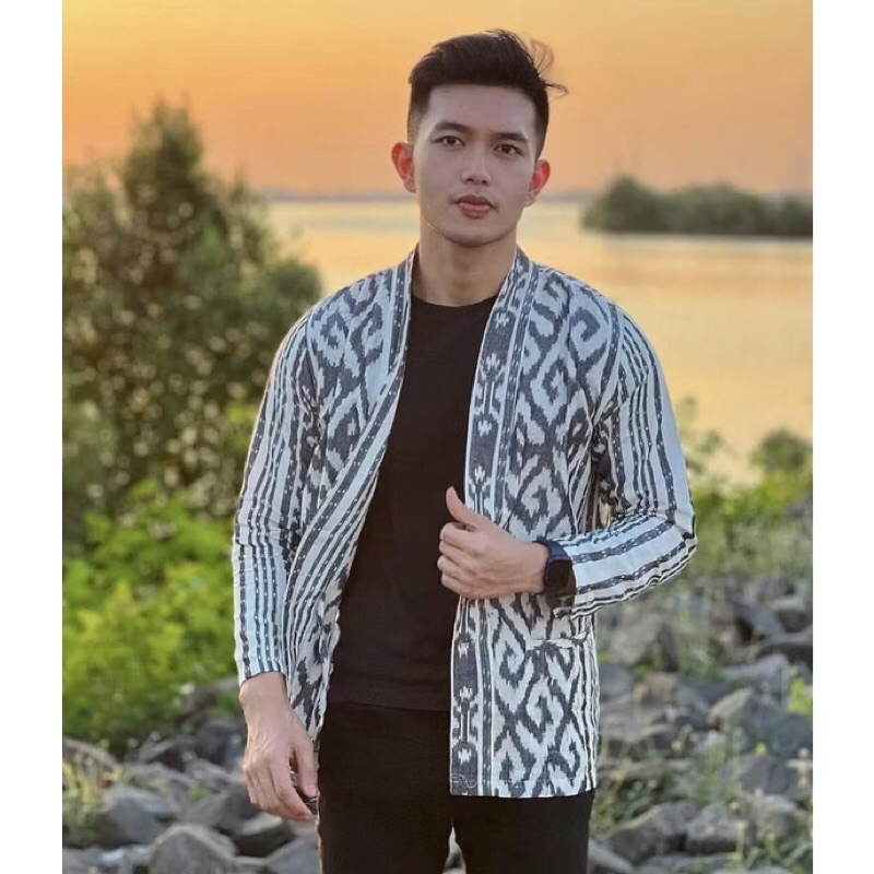 Jual Kimono Etnik Outer Cowok kekinian Lengan Panjang Outfit Cowok ...