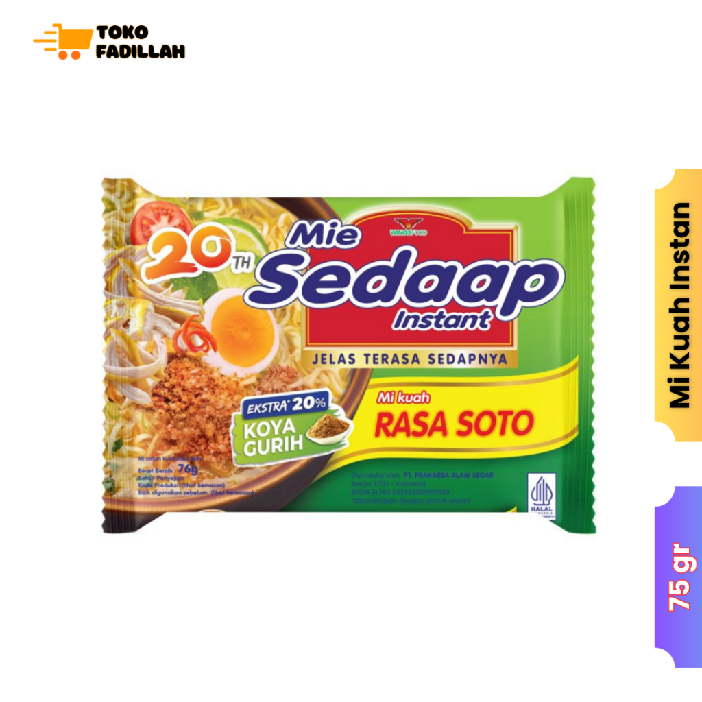 Jual Mie Sedaap Kuah Instan Rasa Soto 75g | Shopee Indonesia