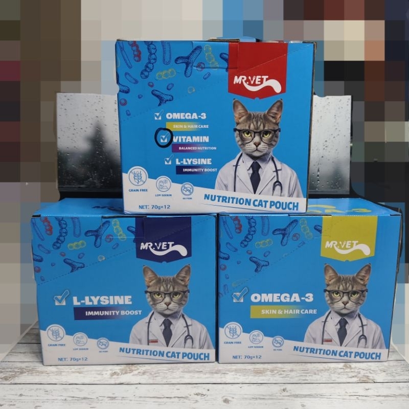 Jual Mr VET POUCH 70 GR x12pouch(1Kotak) VITAMIN, OMEGA 3, PREBIOTIK ...