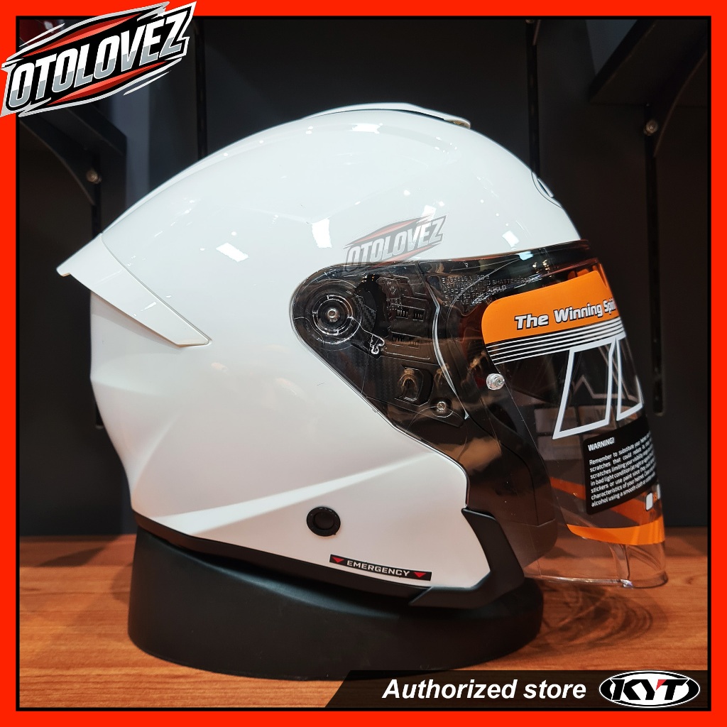 Jual HELM INK TERRA 2 SOLID WHITE (INCLUDE SPOILER) | Shopee Indonesia