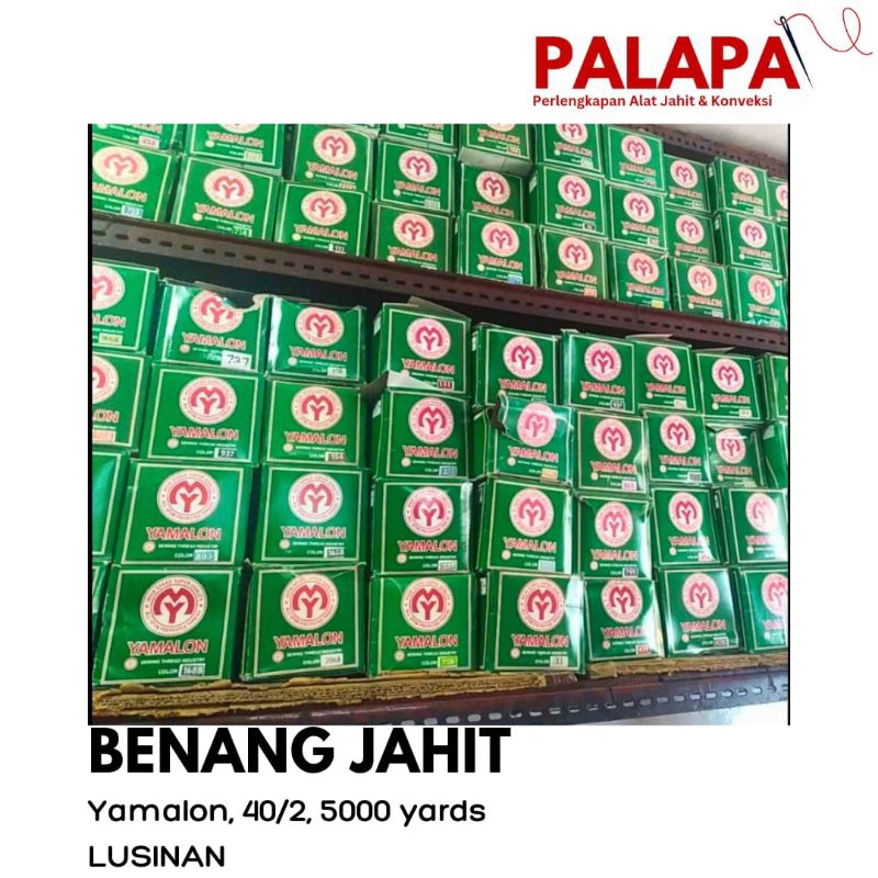 Jual benang 40/2 yamalon 5000 yard, harga per lusin, bisa pilih warna ...