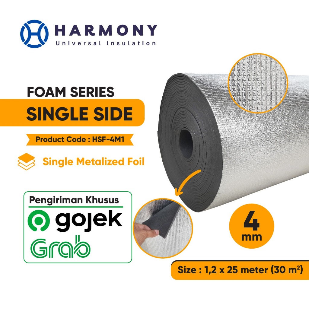 Jual Peredam Panas Atap Thermal Foam Metalizing Foil 4mm Single Side ...