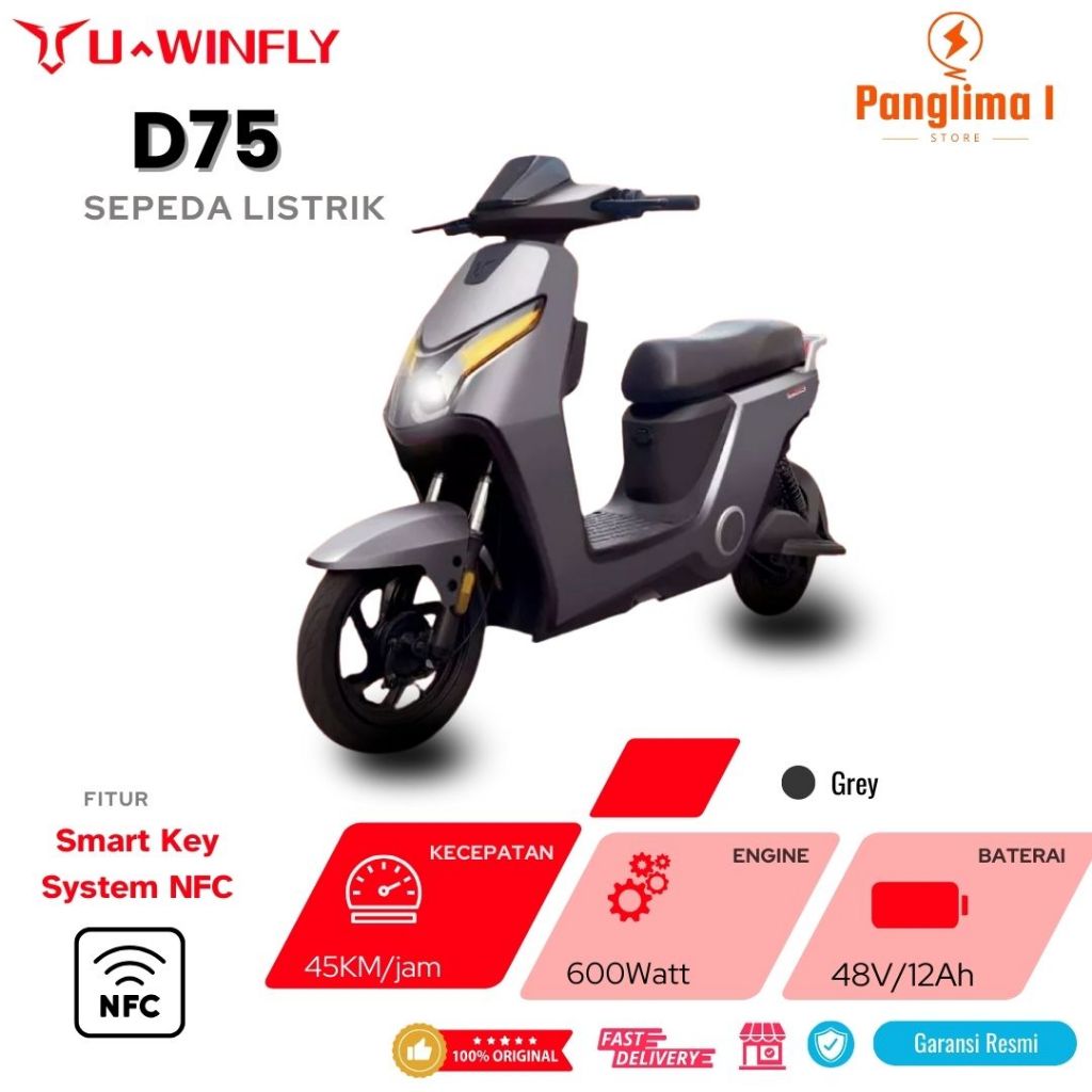 Jual Sepeda Listrik Uwinfly D75 600W Motor Power Terbaru 2025 Garansi Resmi Uwinfly Indonesia ...