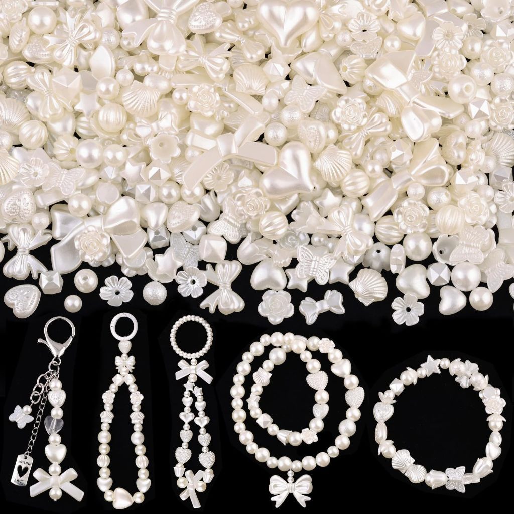 Jual 25/35 Pcs Manik -manik Mutiara Akrilik (Cinta/Bunga/Shell /Bow ...