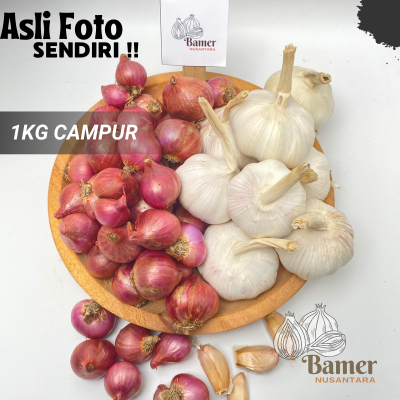 Jual Bawang Merah Campur Bawang Putih 500 Gram 1/2 KG Kering Bamer Baput Jawa Timur Probolinggo ...