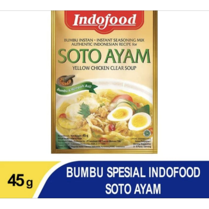 Jual Indofood bumbu instant soto ayam 45g | Shopee Indonesia