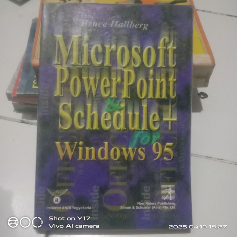 Jual BUKU MICROSOFT POWERPOINT & SCHEDULE + FOR WINDOWS 95 BRUCE ...