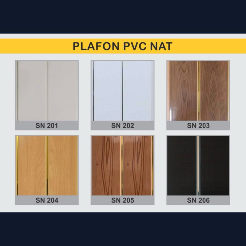 Jual SINABUNG PLAFON PVC NAT (KOTA MEDAN) - GROSIR (4 METER) | Shopee ...