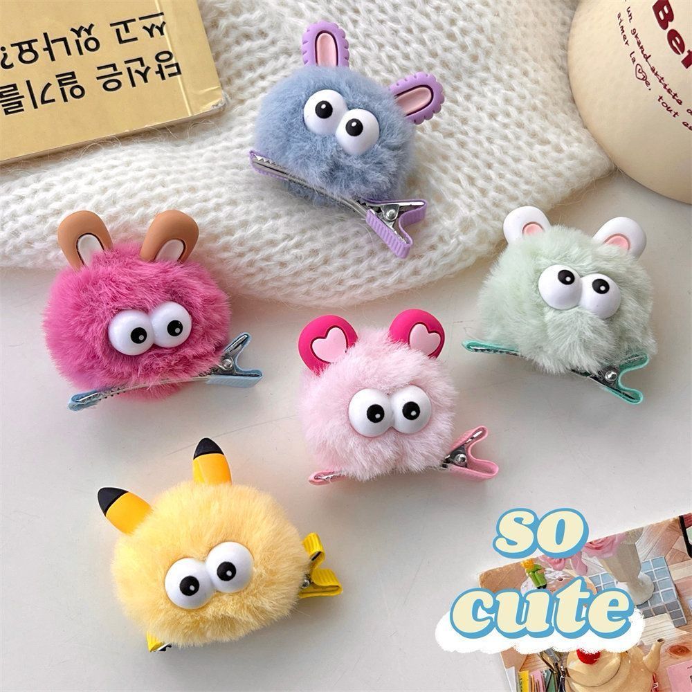 Jual AB151 Jepit Rambut Boneka Pom Pom Lucu dan Accesoris Ikat Rambut ...