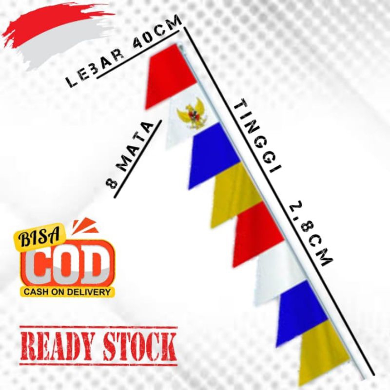 Jual Bendera Umbul-umbul Gergaji 8 Mata Tinggi 280cm Lebar 40cm Berbagai warna | Shopee Indonesia