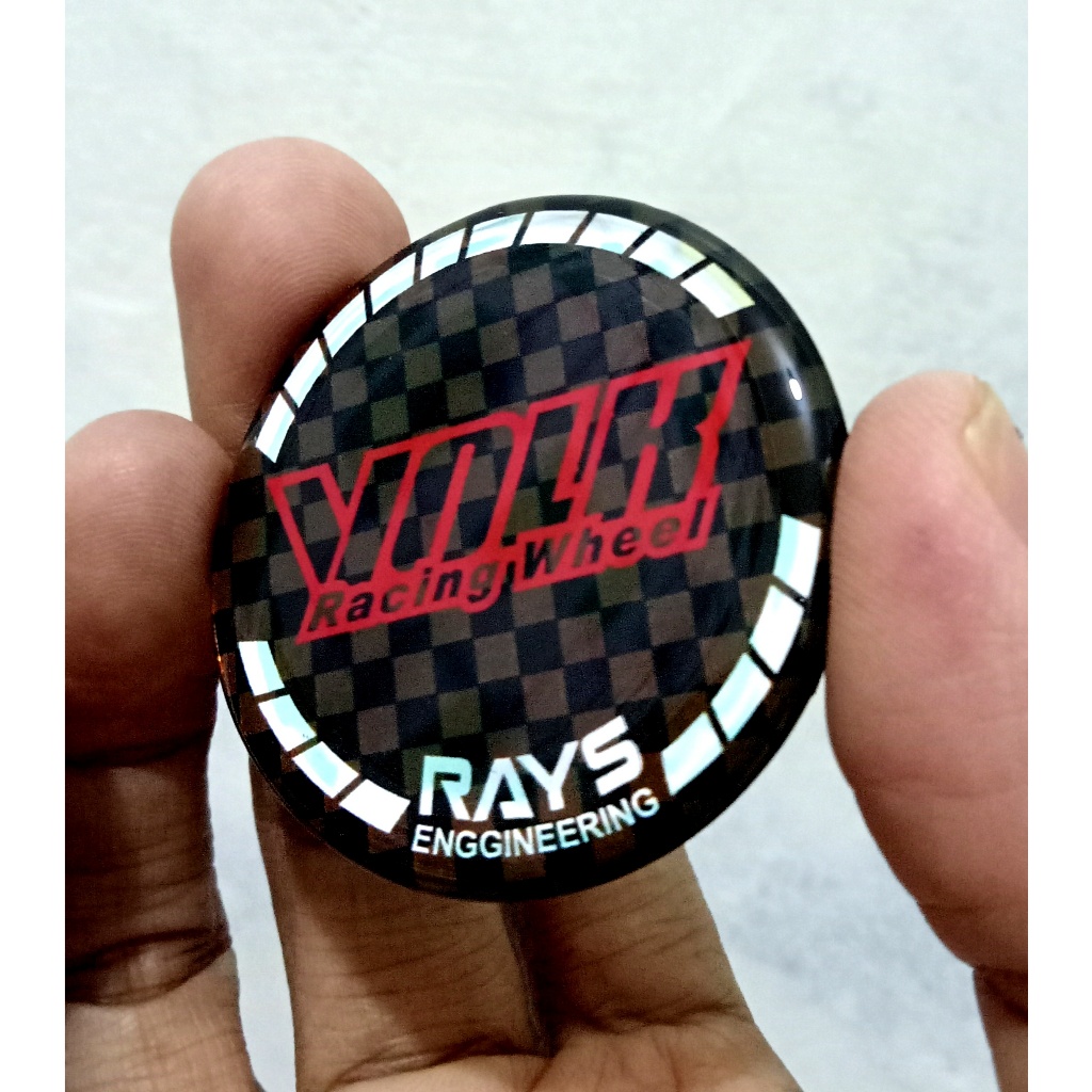 Jual 1 buah stiker emblem dop center logo volk racing rays 4,35 cm ...
