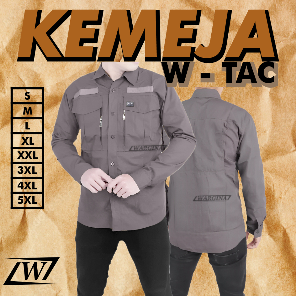 Jual Warginaofficial - Kemeja Tactical Lengan Panjang Pria Wanita Premium W-Tac Baju Seragam ...