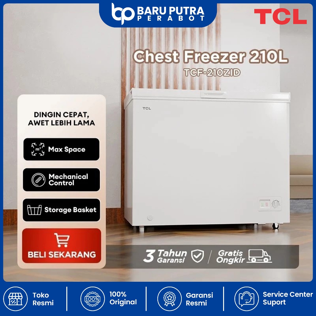 Jual TCL Chest Freezer Kapasitas 210 Liter Super Freezing - Storage ...
