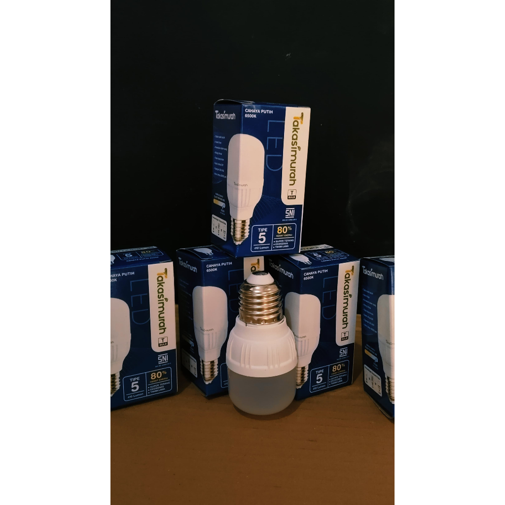 Jual LAMPU LED TABUNG E27 5W / BOHLAM terang putih murah berkualitas ...
