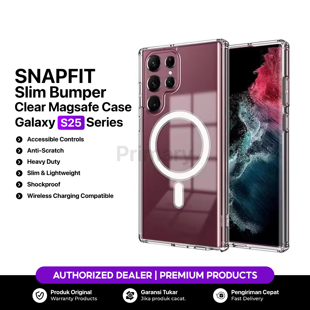 Jual Case Samsung Galaxy S25 Ultra Plus SNAPFIT Slim Bumper Clear Magsafe Case | Shopee Indonesia