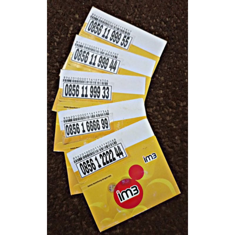Jual Nomor cantik kartu Perdana Im3 angka super Rapi 11 digit Nomor ...