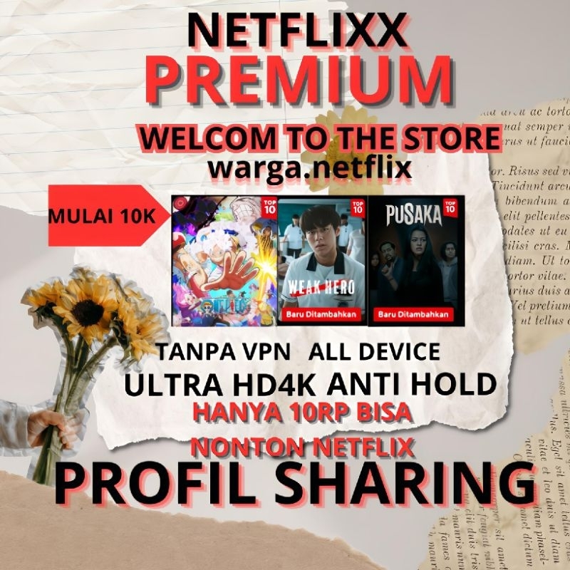 Jual FULL GARANSI 1-3BULAN NETFLIXXX PREMIUM 4K ULTRA HD ANTI ON HOLD | Shopee Indonesia