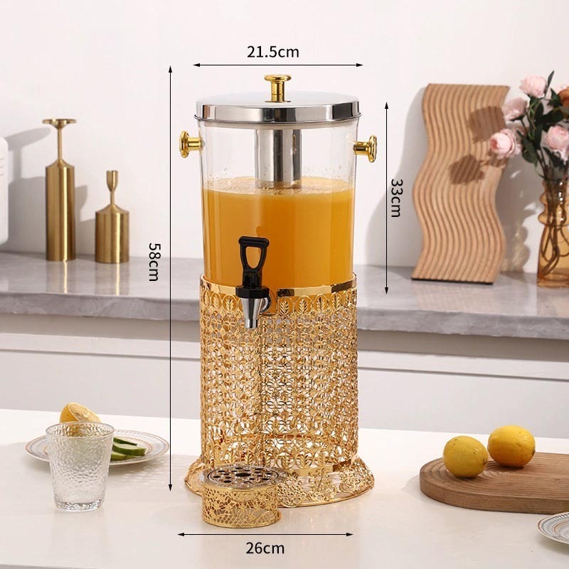 Jual Dispenser Jus Stainless Ukiran Emas Model Roket dan Kembar 2 in 1 ...