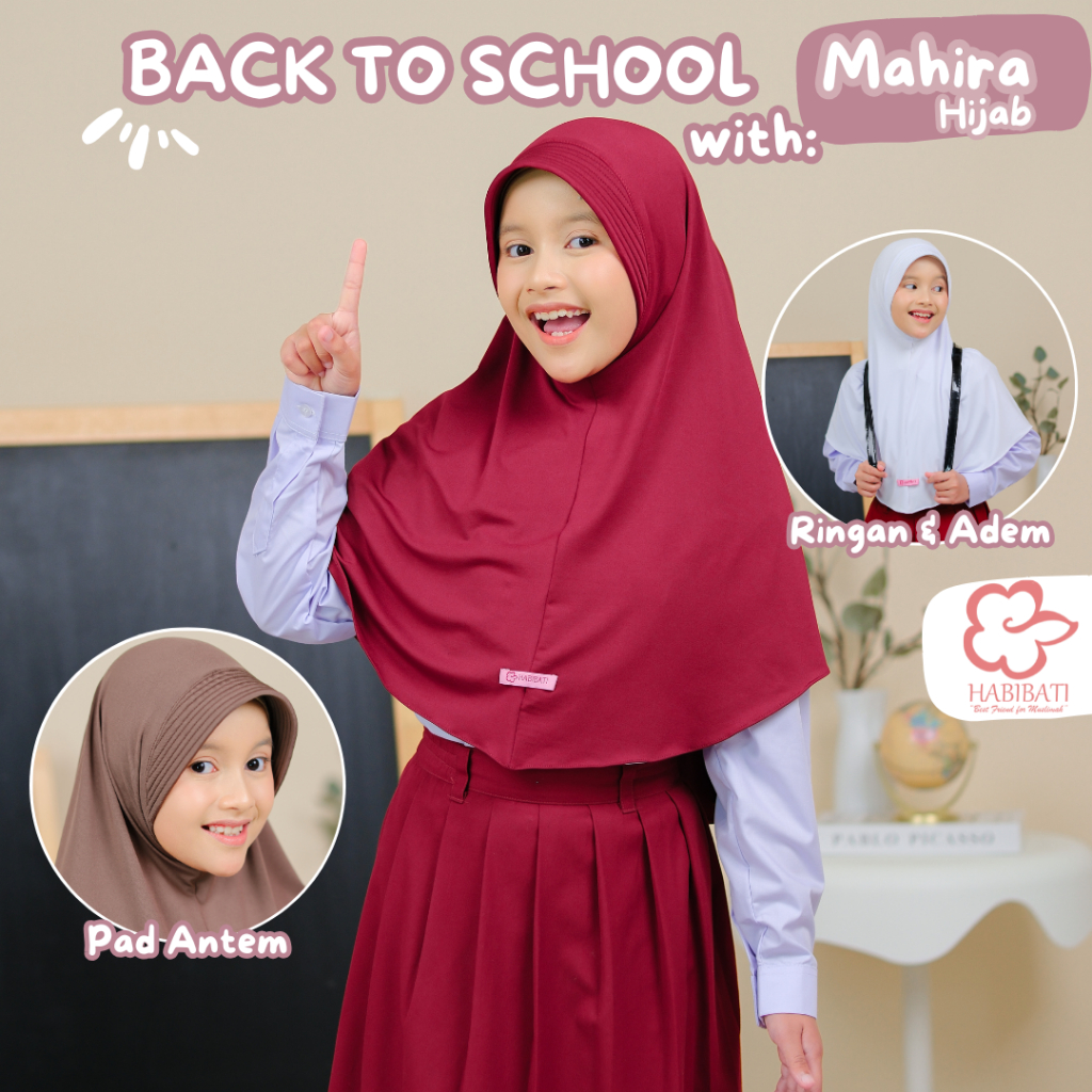 Jual HABIBATI | Hijab Sekolah Anak MAHIRA HIJAB Basic Kerudung Jilbab ...