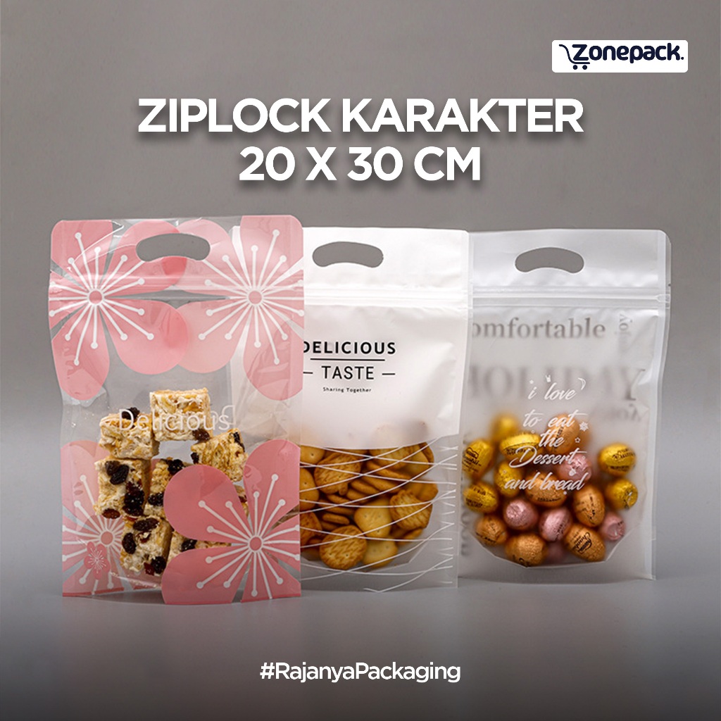 Jual [20X30 CM] ZipperBag Karakter Ukuran Besar | Kantong Plastik ...