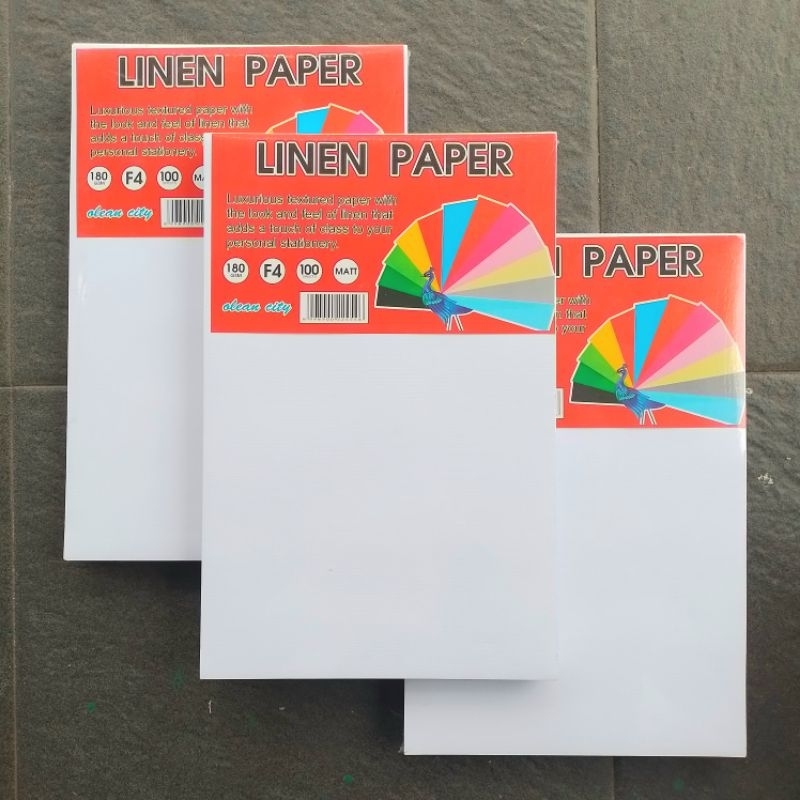 Jual Kertas Linen Putih OCI F4 180gsm ( Pak ) [ Original ] | Shopee ...